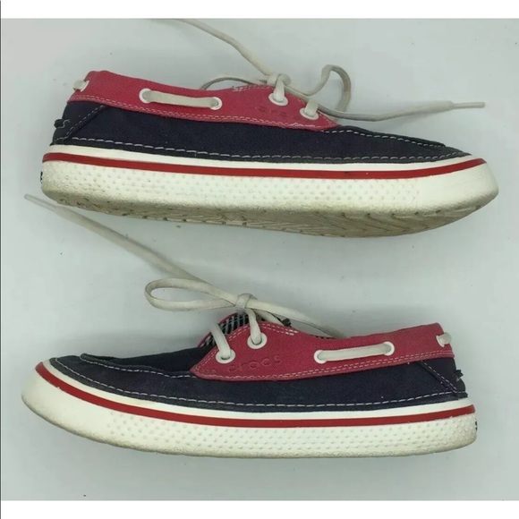 CROCS | Shoes | Crocs Womens Slip On Boat Deck Shoe Loafer Canvas ...